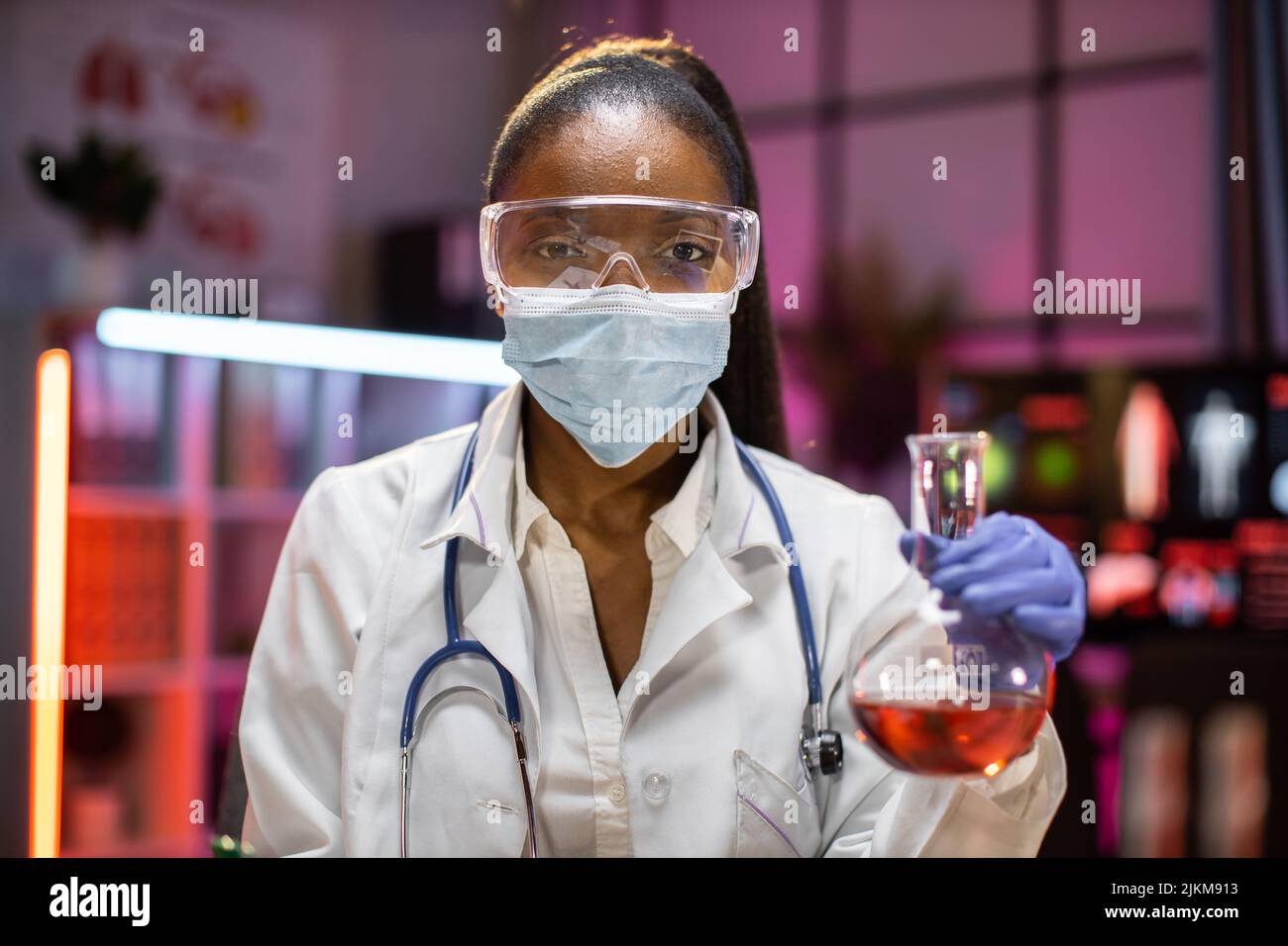 Female scientists or doctor are testing drugs to prevent and destroy ...