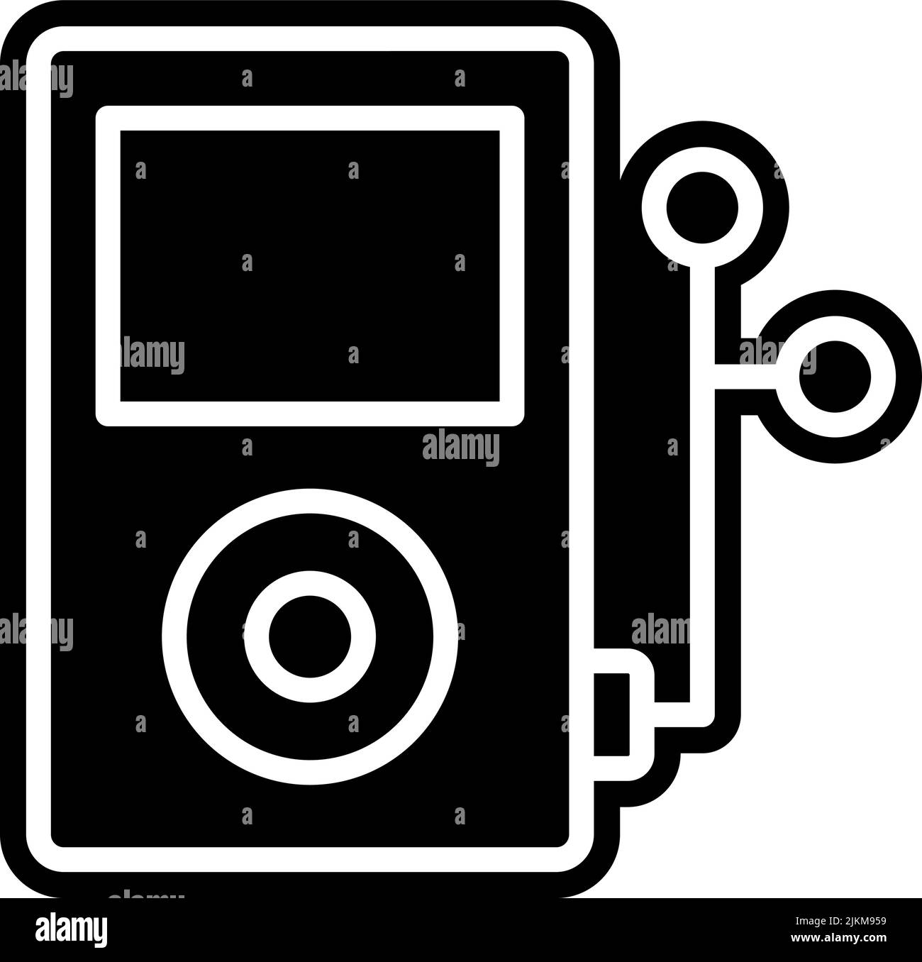 music player icon black vector illustration Stock Vector Image & Art ...