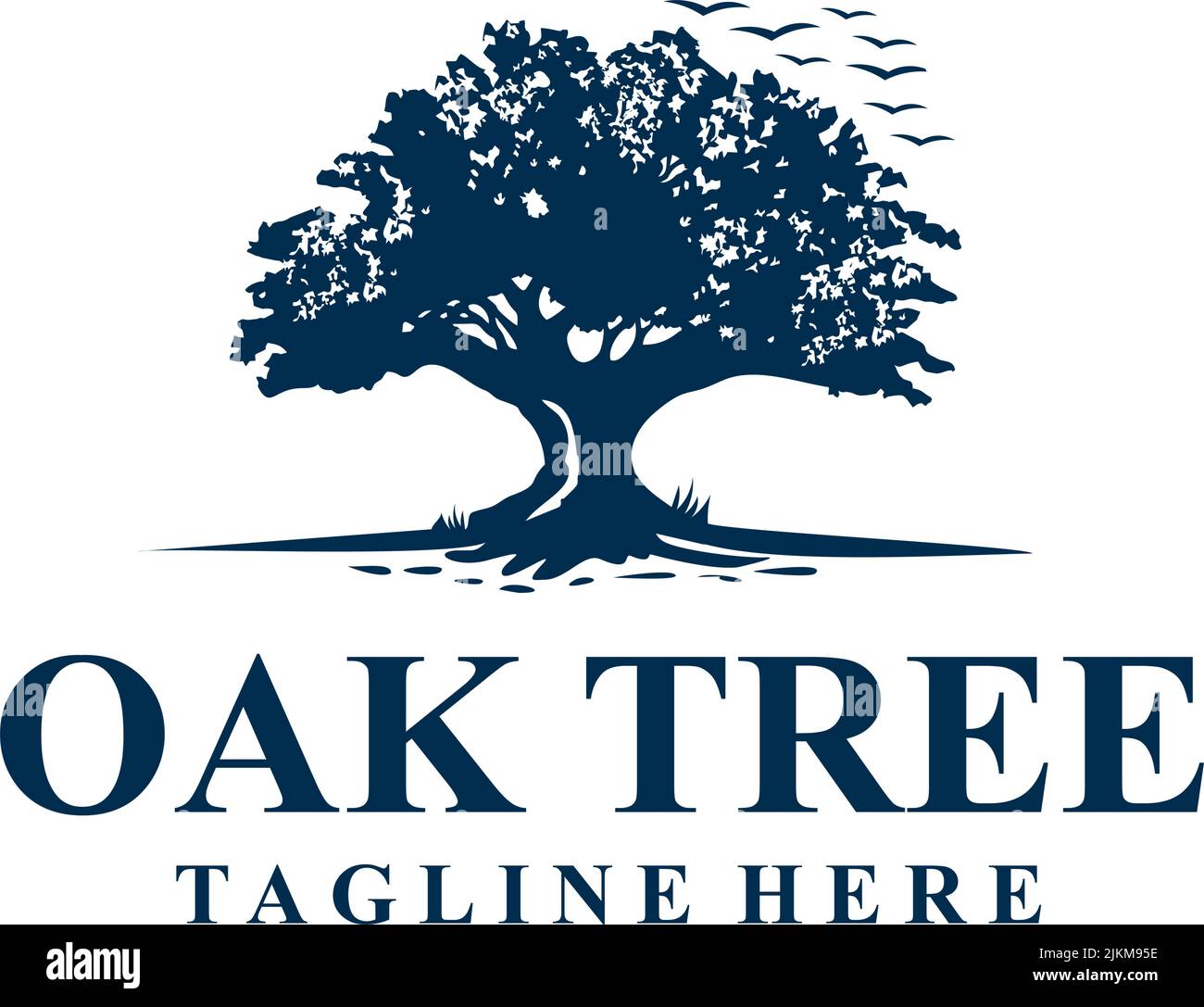 oak tree logo design green company Stock Vector Image & Art - Alamy