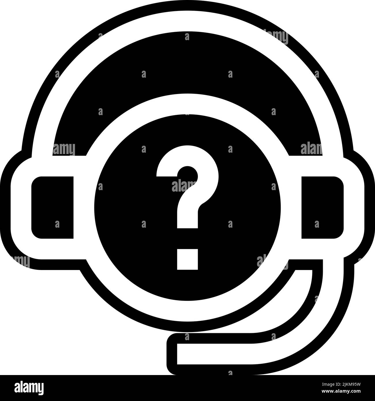 customer support icon black vector illustration Stock Vector Image ...