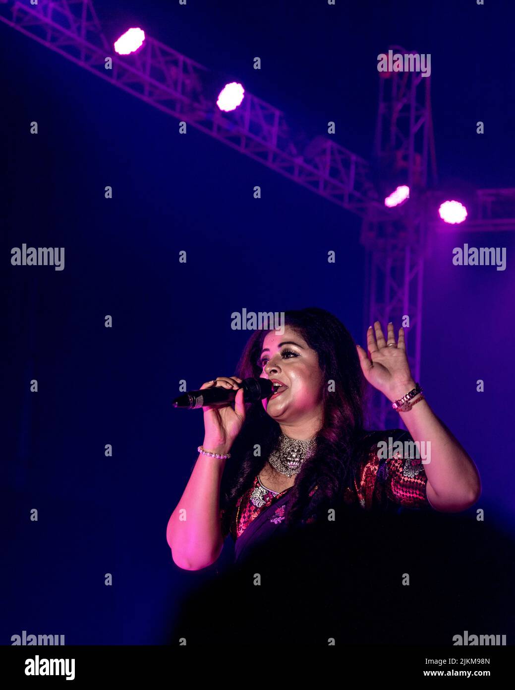 The singer Priyanka Bharali concert during Posua festival at NIT Silcha ...