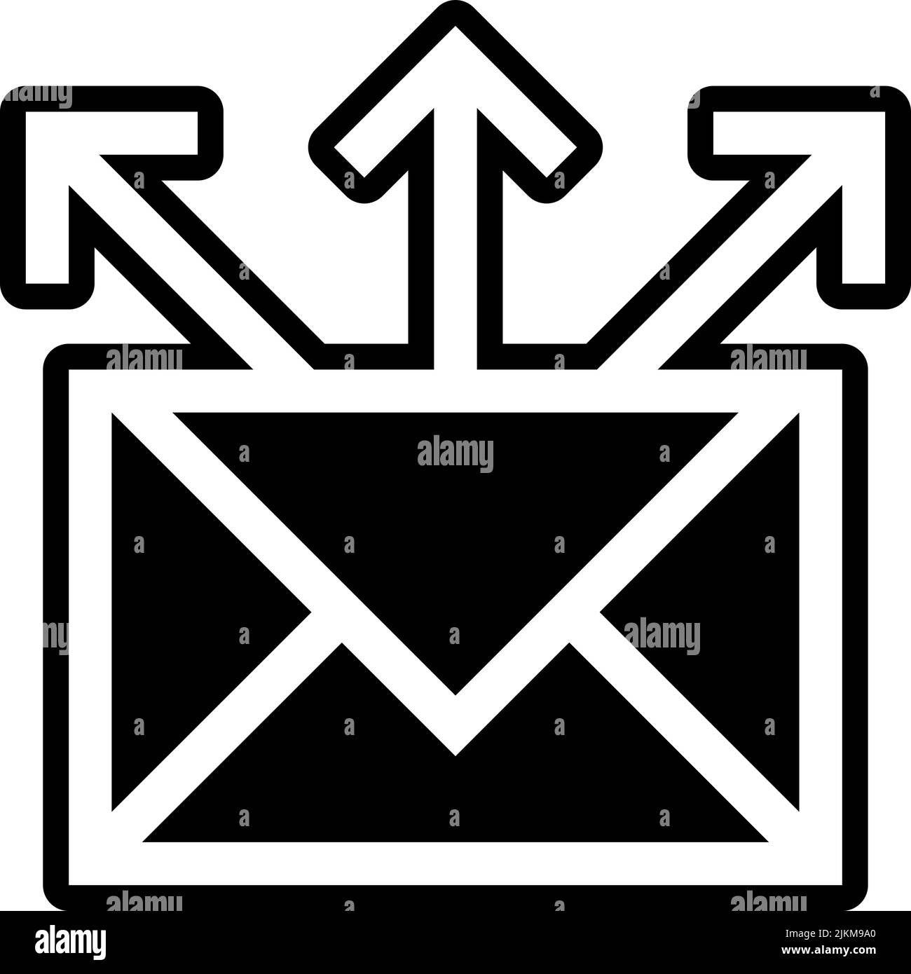 direct marketing icon black vector illustration Stock Vector Image ...