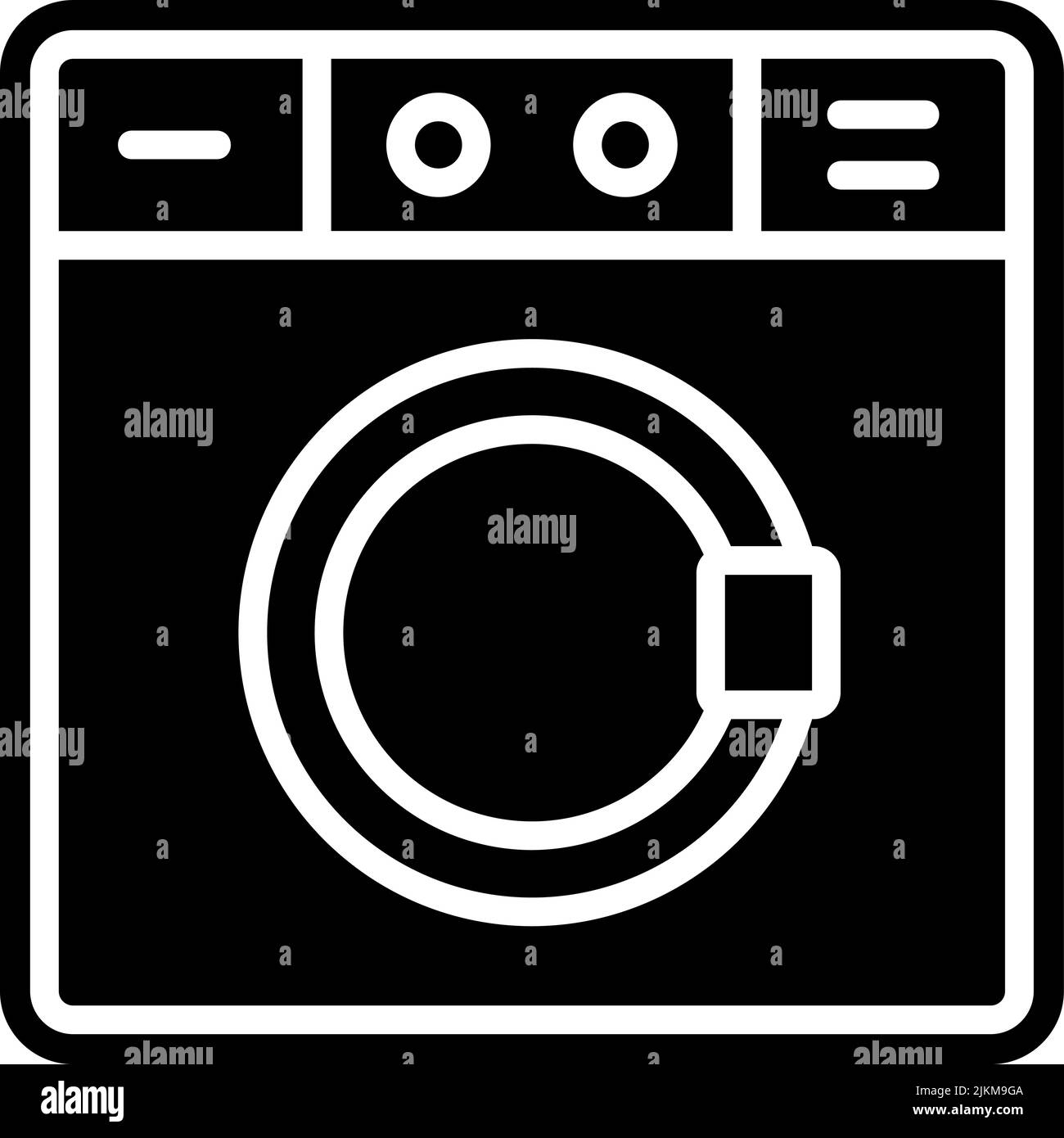 washing machine icon black vector illustration Stock Vector Image & Art ...