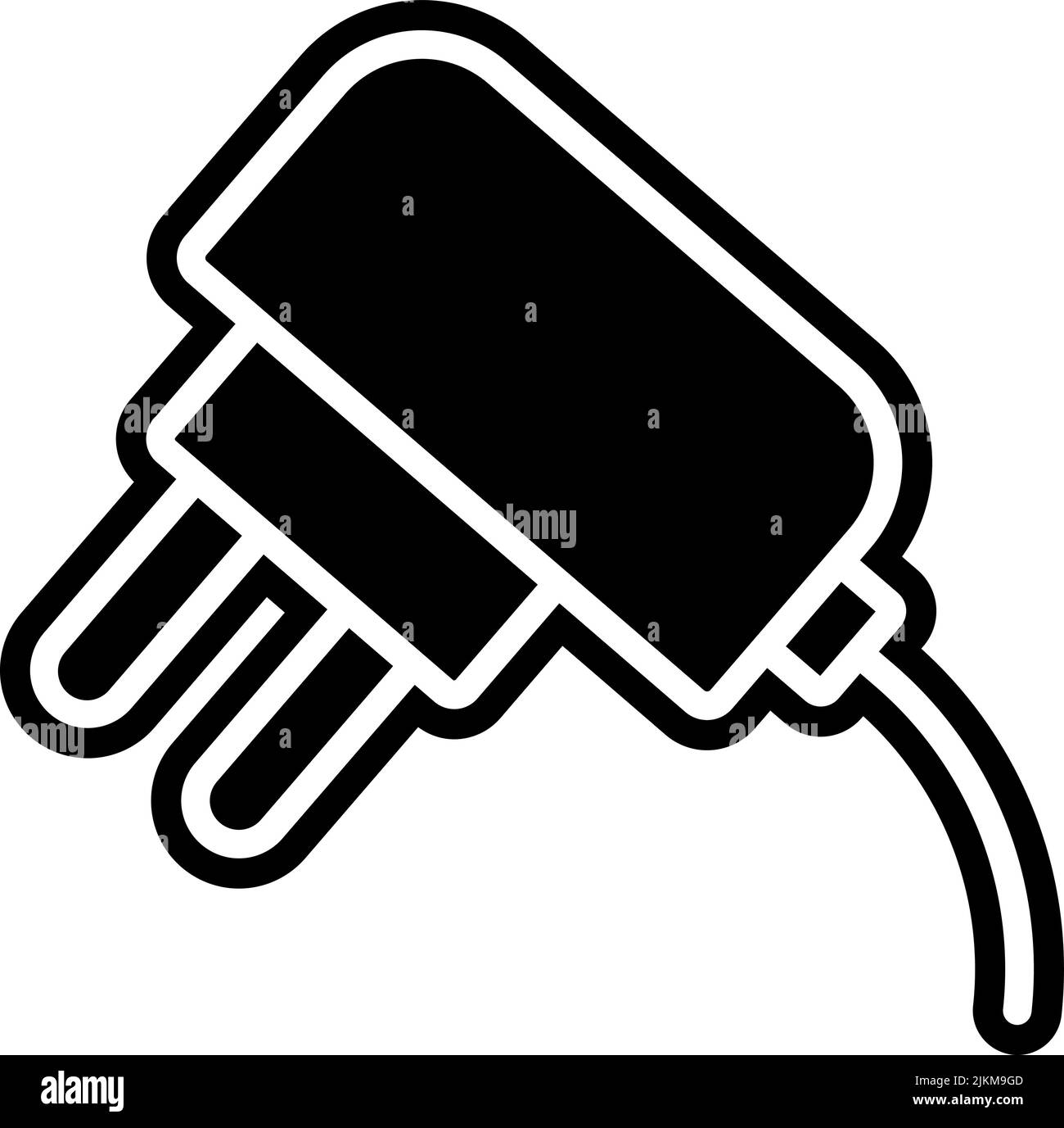 plug icon black vector illustration Stock Vector Image & Art - Alamy