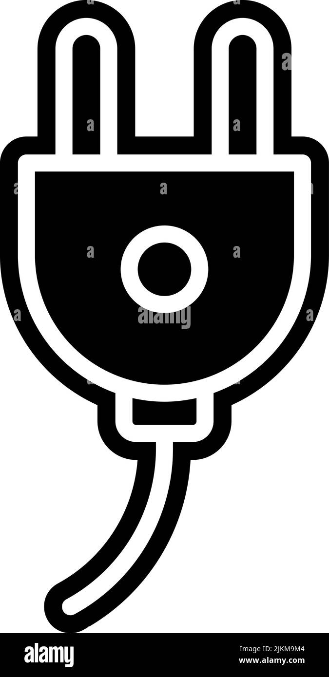 cord icon black vector illustration Stock Vector Image & Art - Alamy