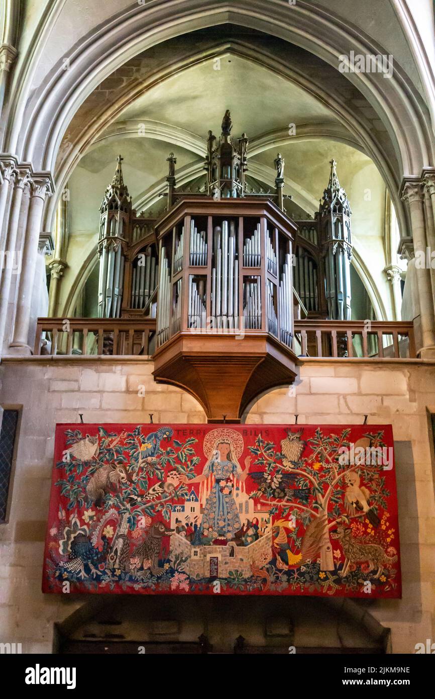 Organ instrument gothic church notre hi-res stock photography and ...