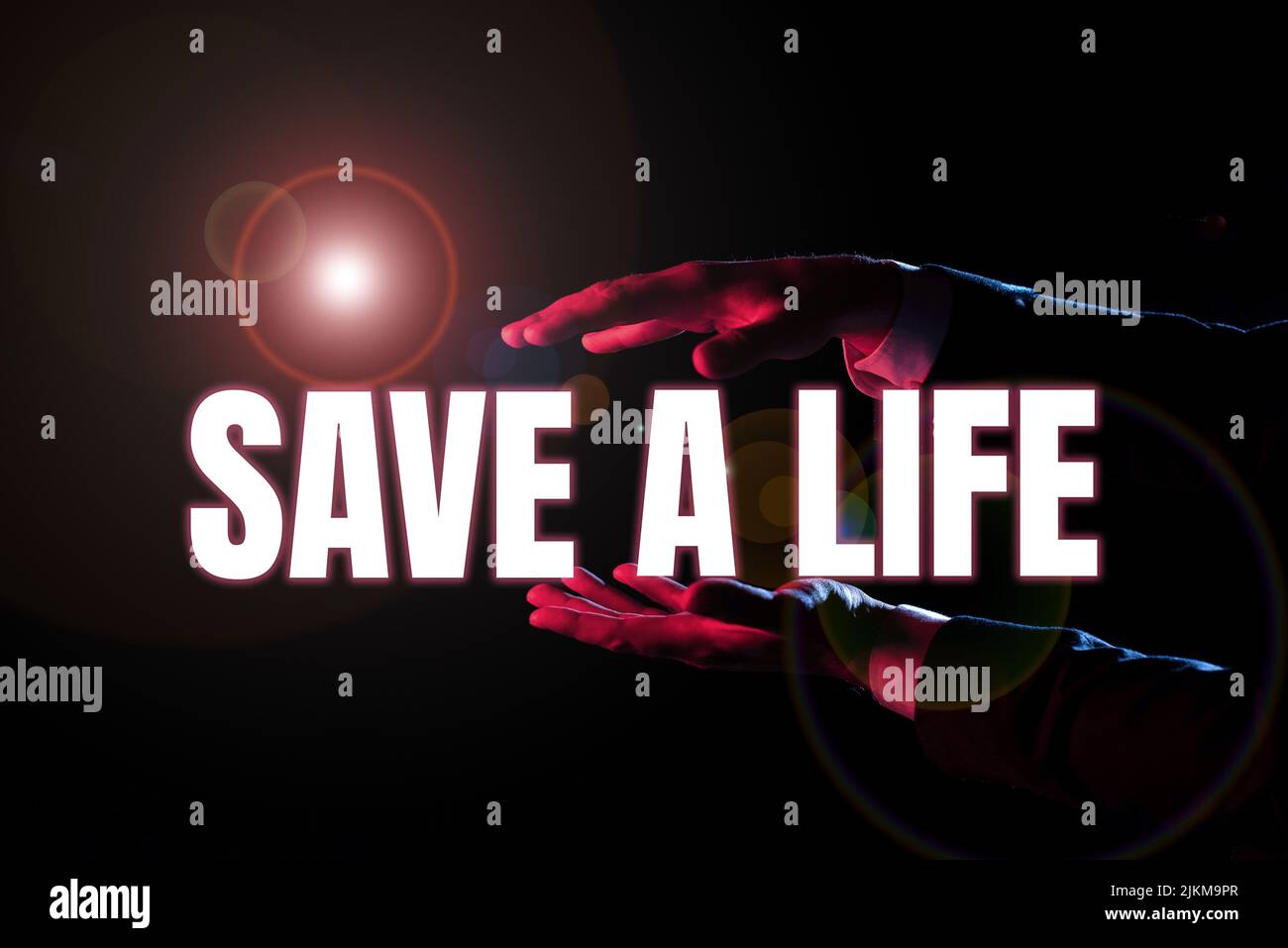 Text caption presenting Save A Life. Concept meaning Help assistance ...