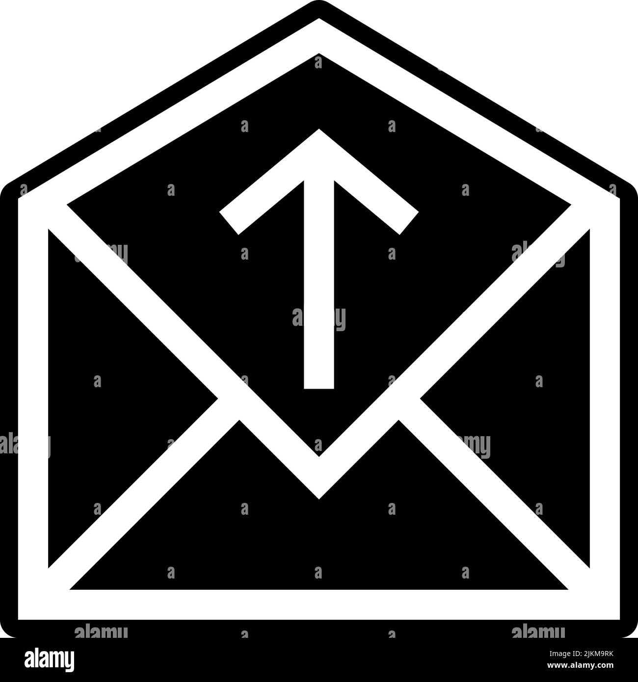 mail out icon black vector illustration Stock Vector Image & Art - Alamy
