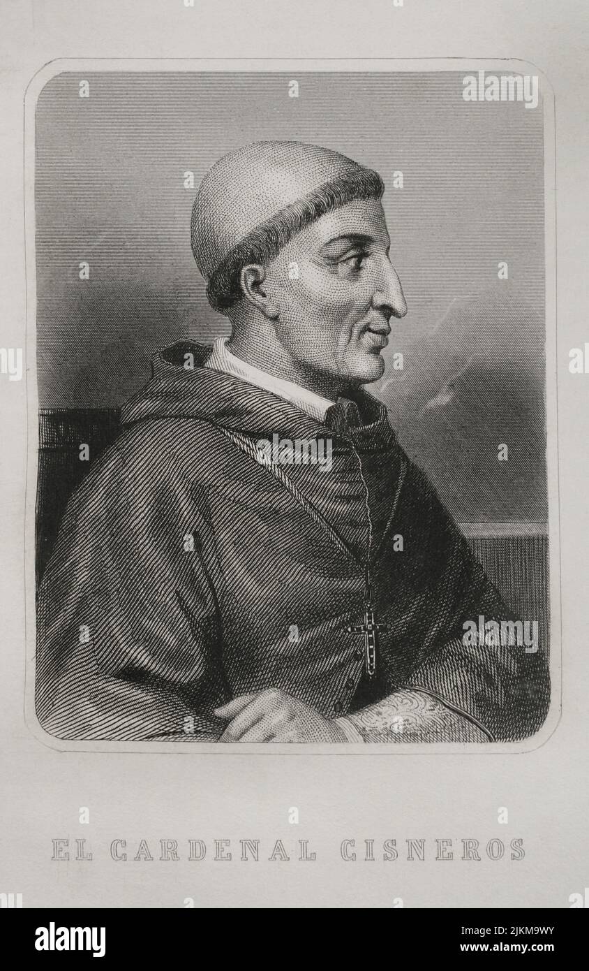Francisco Jiménez de Cisneros, known as Cardinal Cisneros (1436-1517 ...