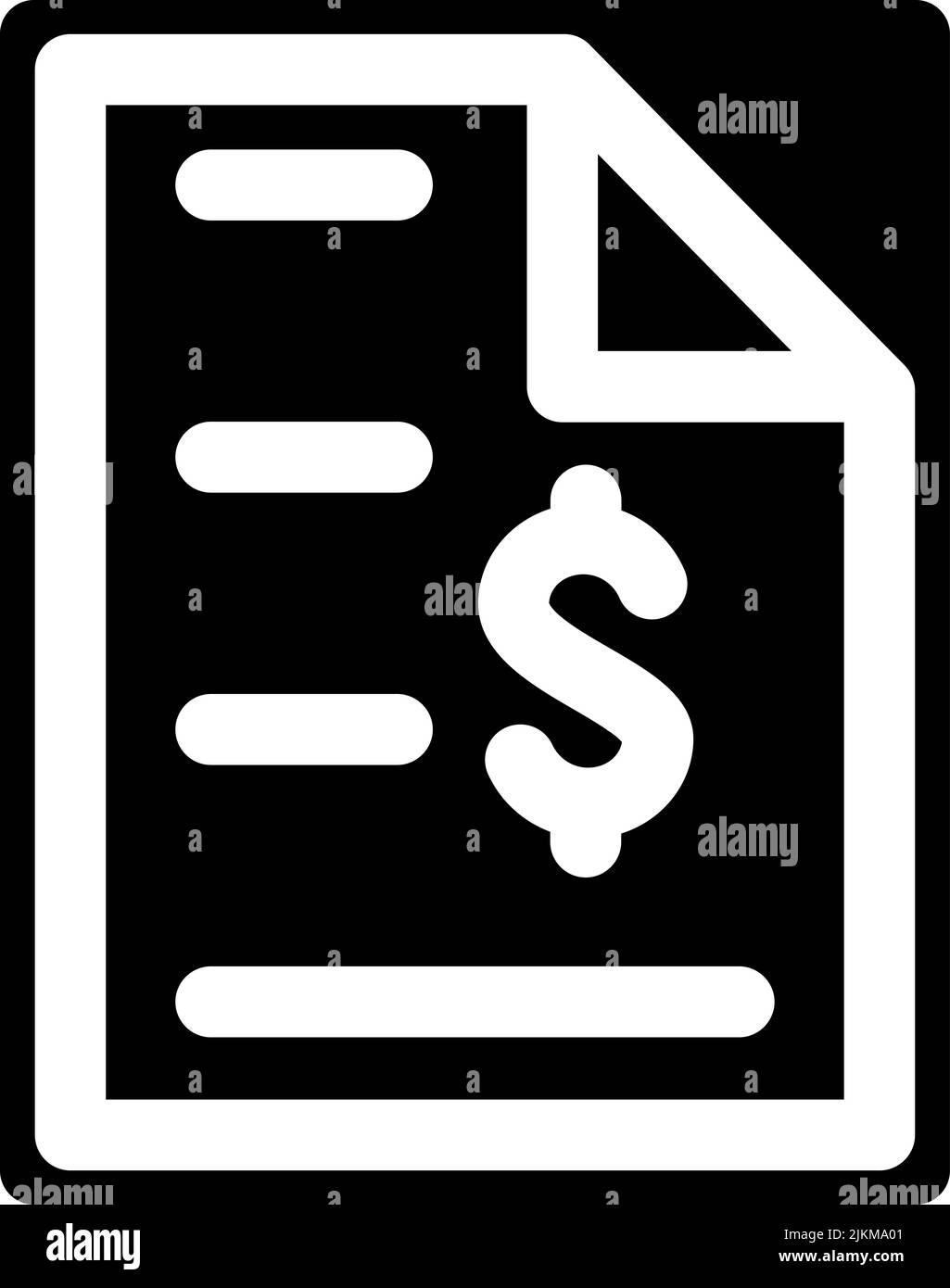 invoice icon black vector illustration Stock Vector Image & Art - Alamy