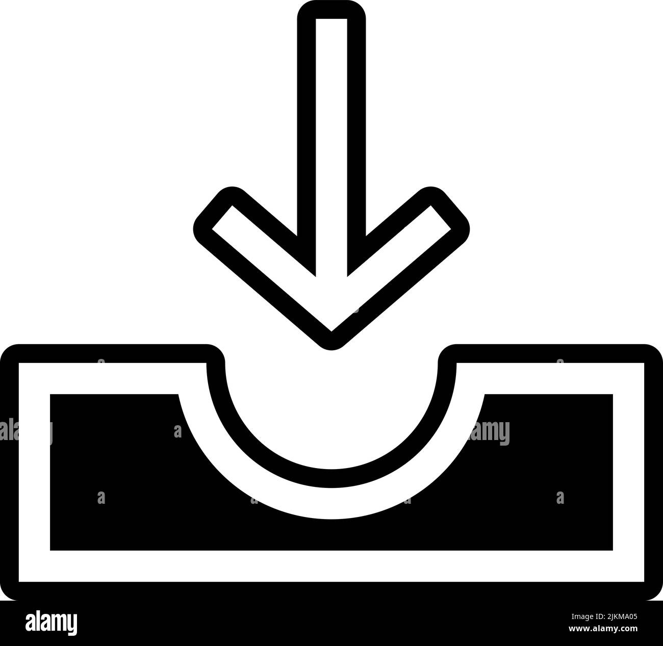 mail inbox icon black vector illustration Stock Vector Image & Art - Alamy