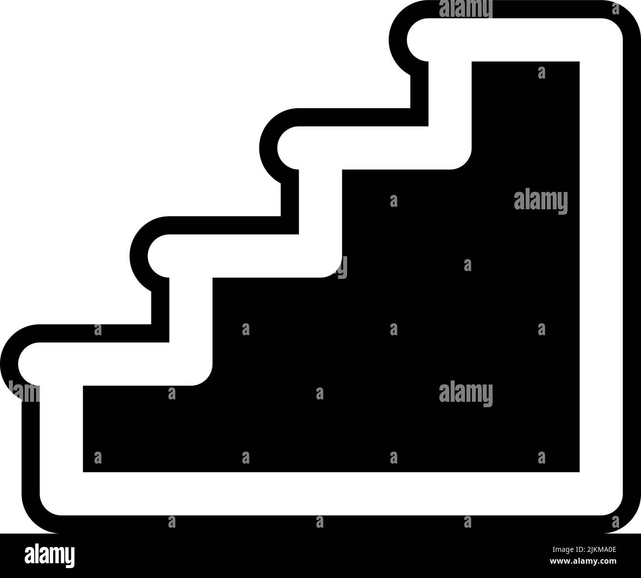 stair icon black vector illustration Stock Vector Image & Art - Alamy