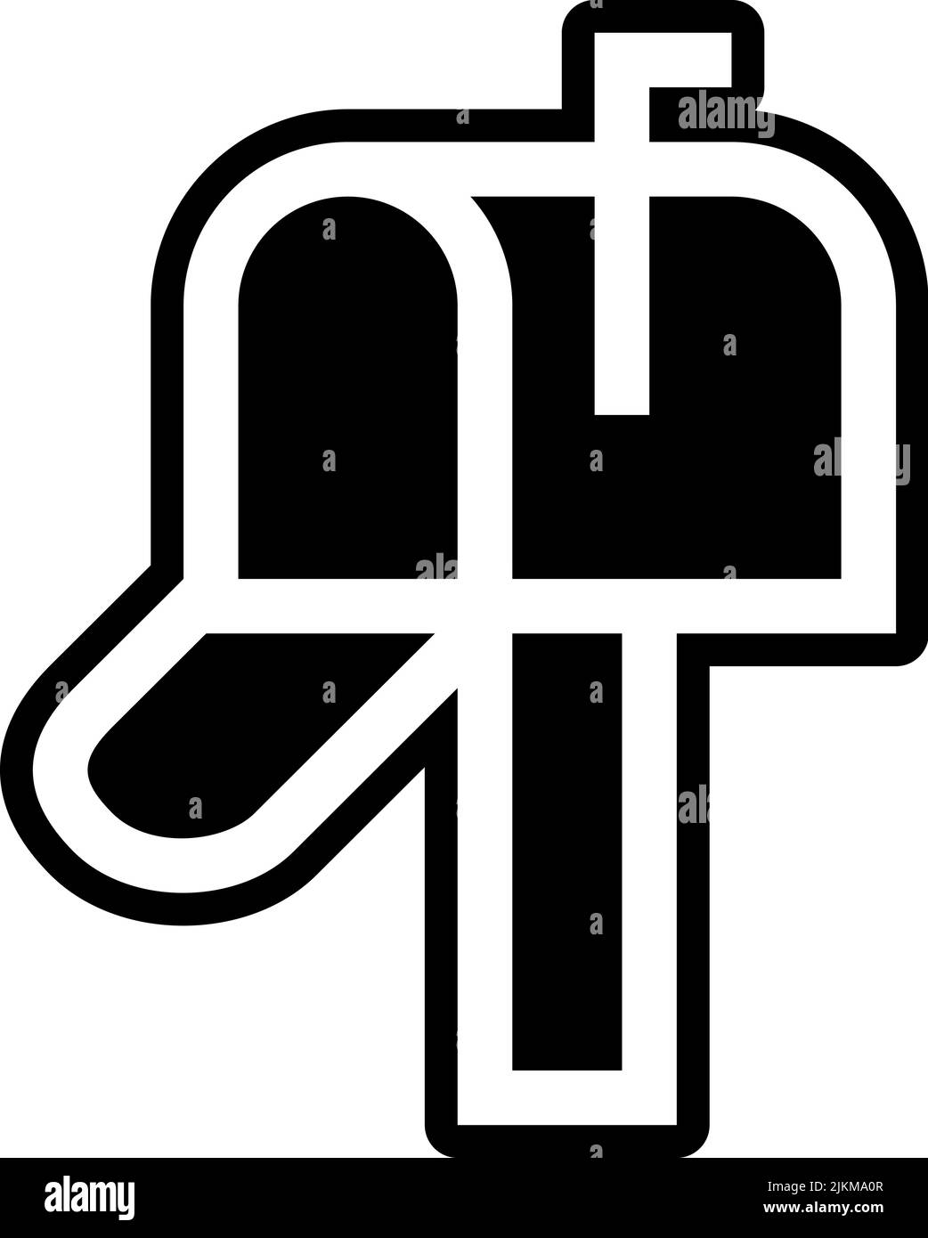 mailbox icon black vector illustration Stock Vector Image & Art - Alamy