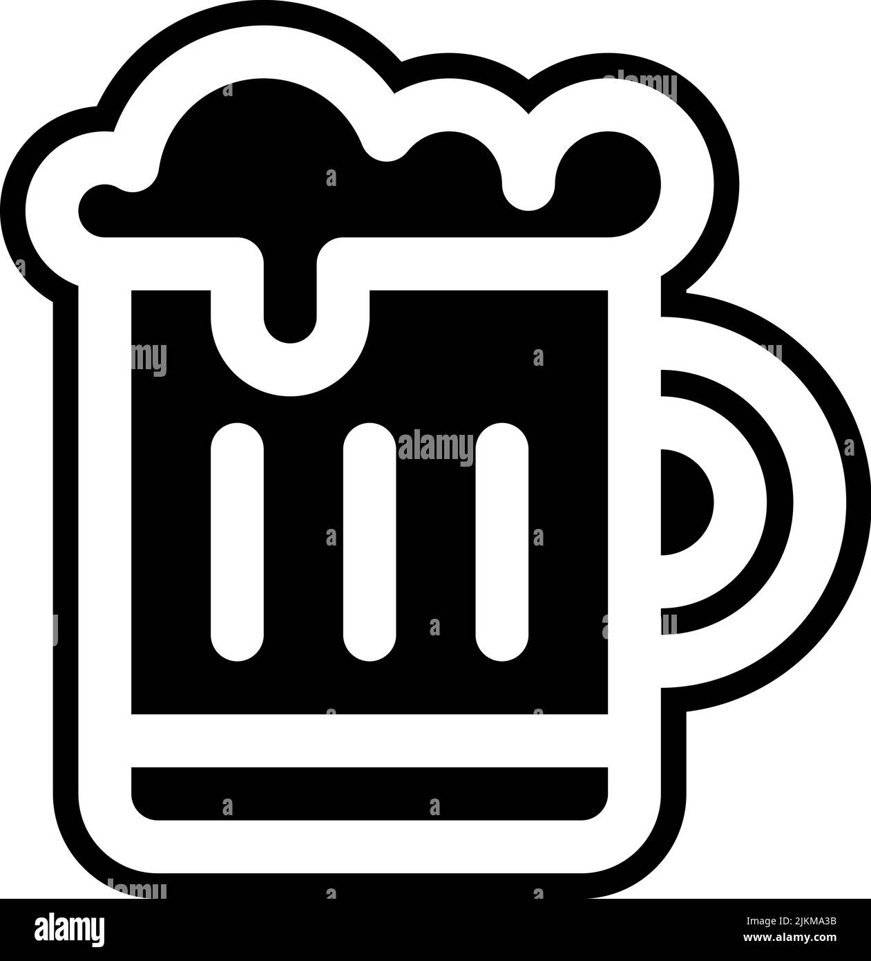 beer mug icon black vector illustration Stock Vector Image & Art - Alamy