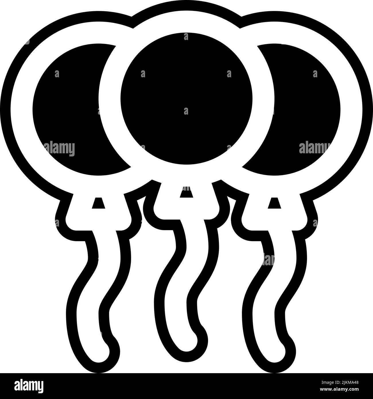 balloons icon black vector illustration Stock Vector Image & Art - Alamy