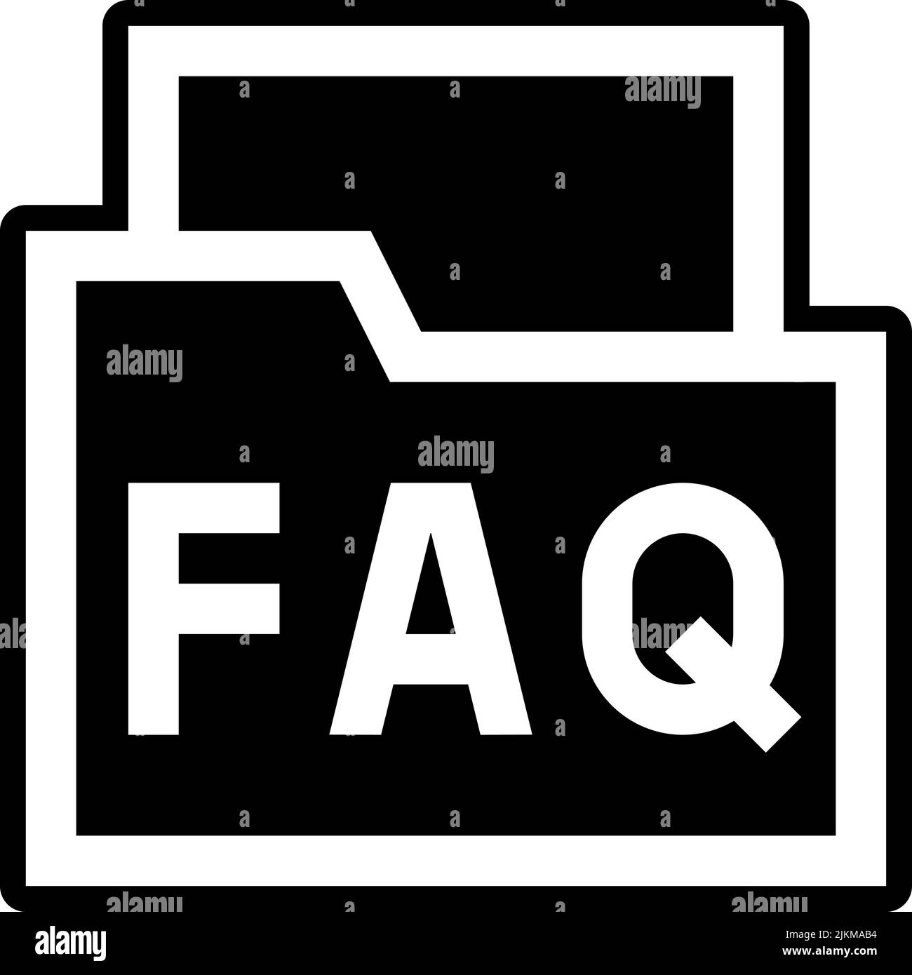 faq icon black vector illustration Stock Vector Image & Art - Alamy