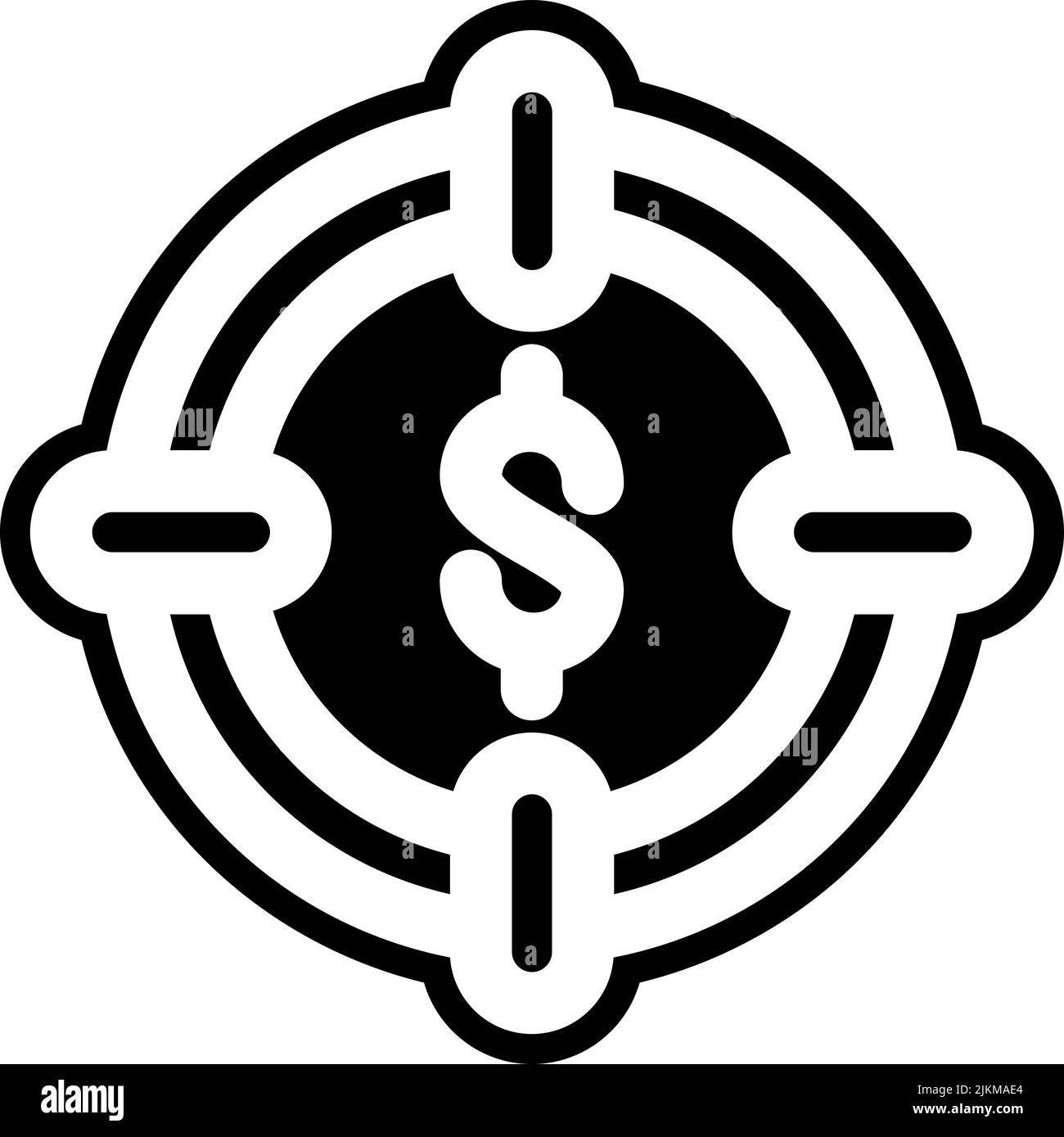 target icon black vector illustration Stock Vector Image & Art - Alamy