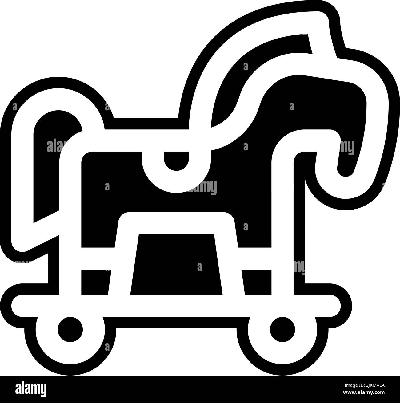 trojan icon black vector illustration Stock Vector Image & Art - Alamy