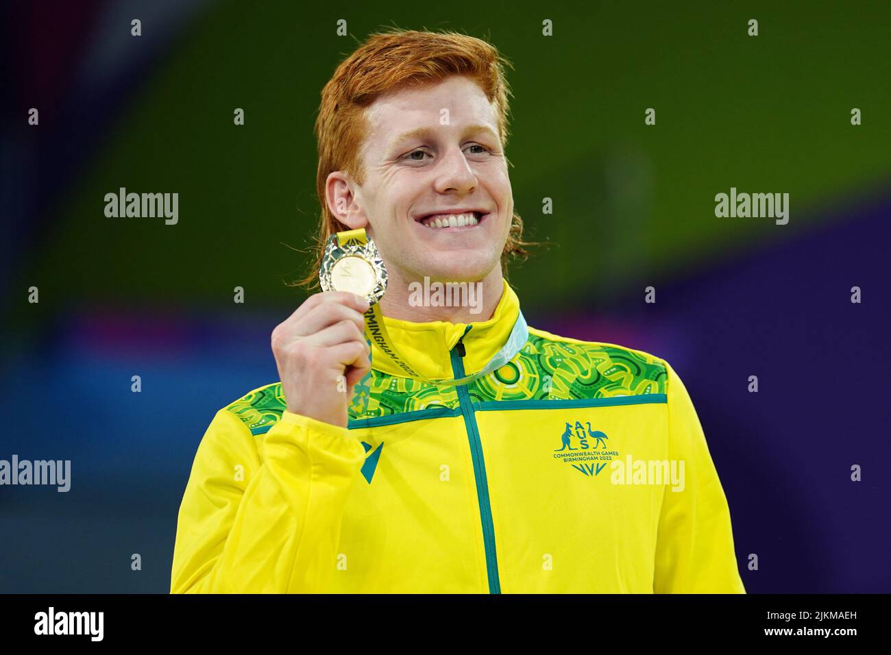 Australia’s Col Pearce with his Gold Medal after the Men’s 100m ...