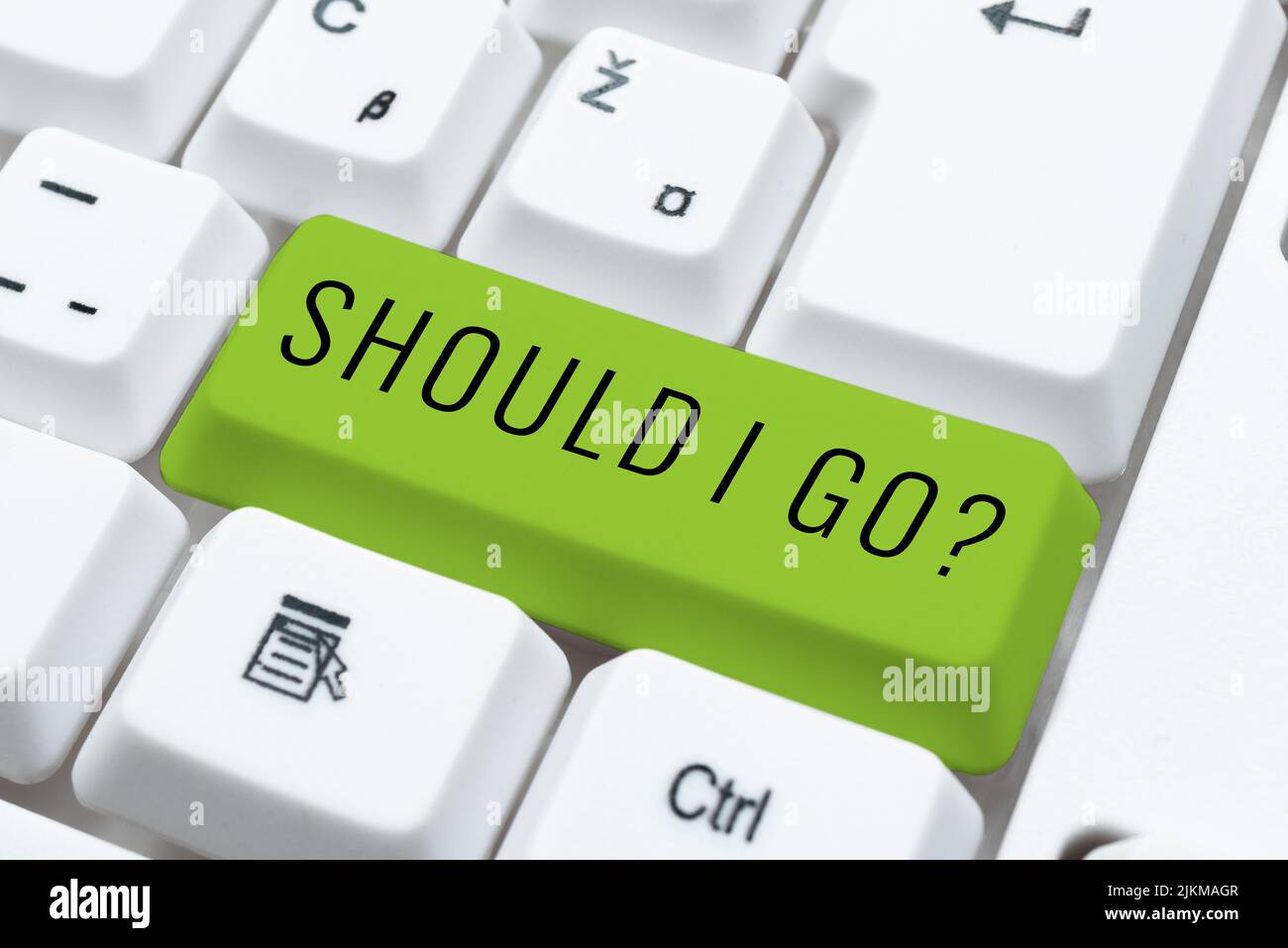 Text sign showing Should I Go. Business approach Looking for reasons to ...