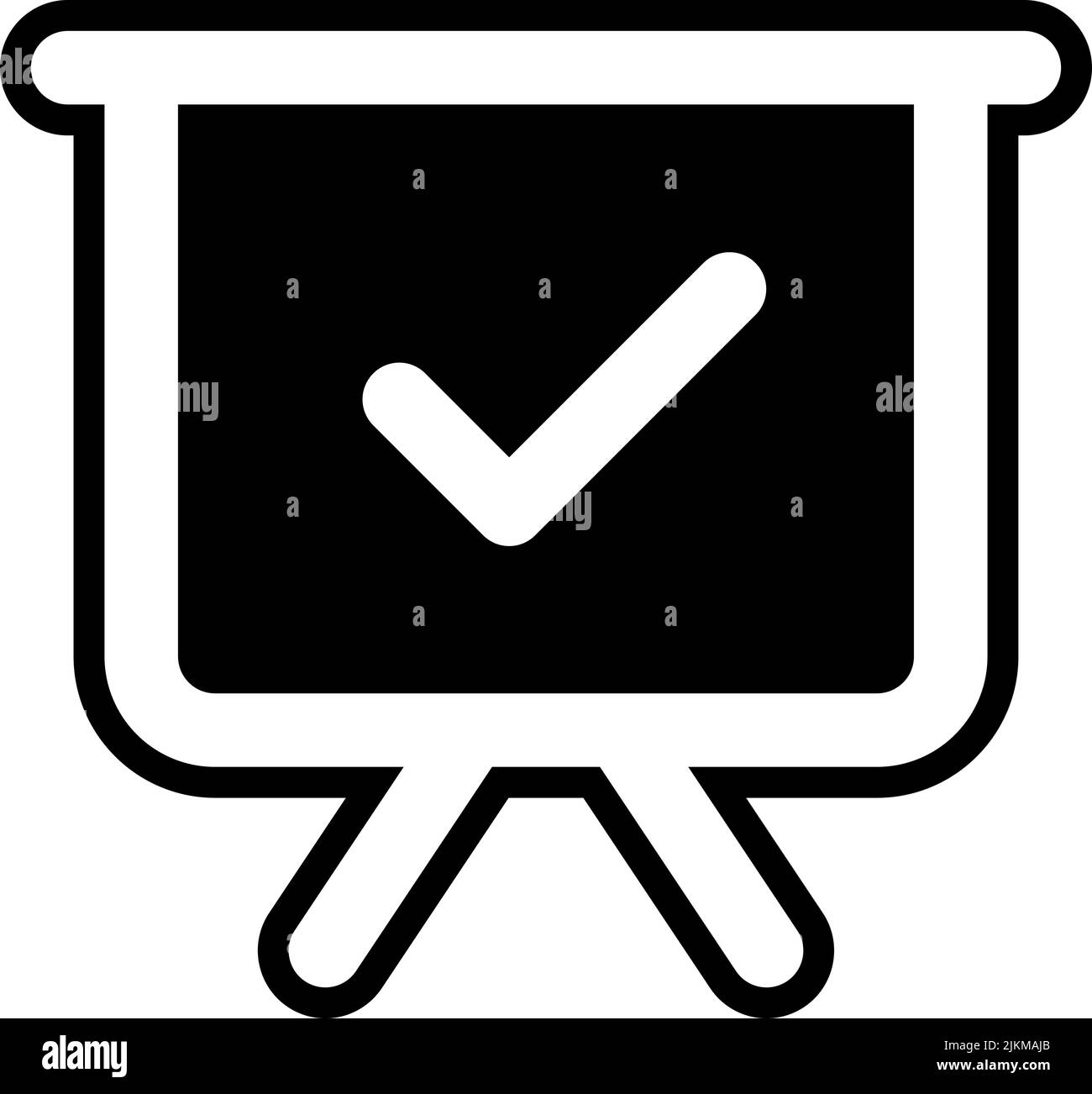 checked icon black vector illustration Stock Vector Image & Art - Alamy