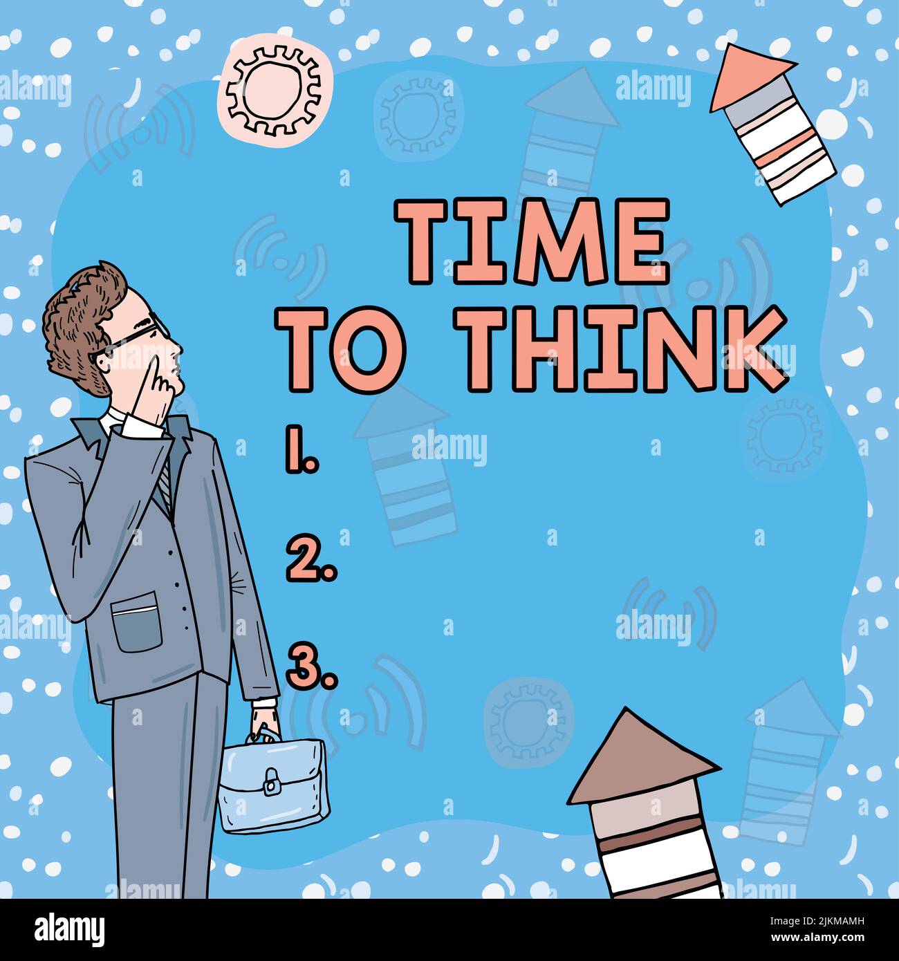 Text sign showing Time To Think. Conceptual photo Reconsider some ...
