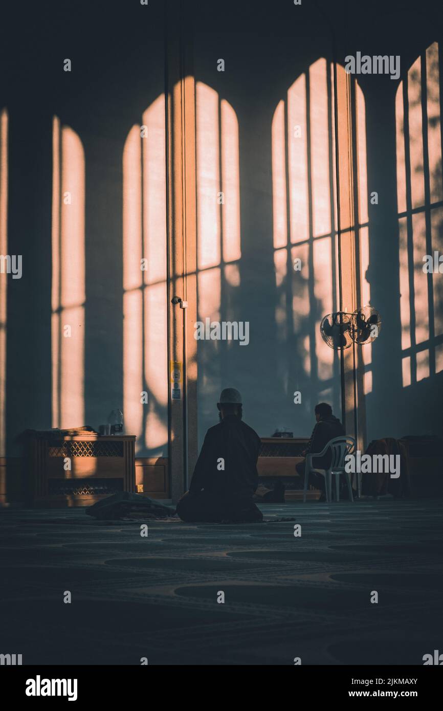 A vertical shot of a prayer at London Central Mosque, UK Stock Photo ...