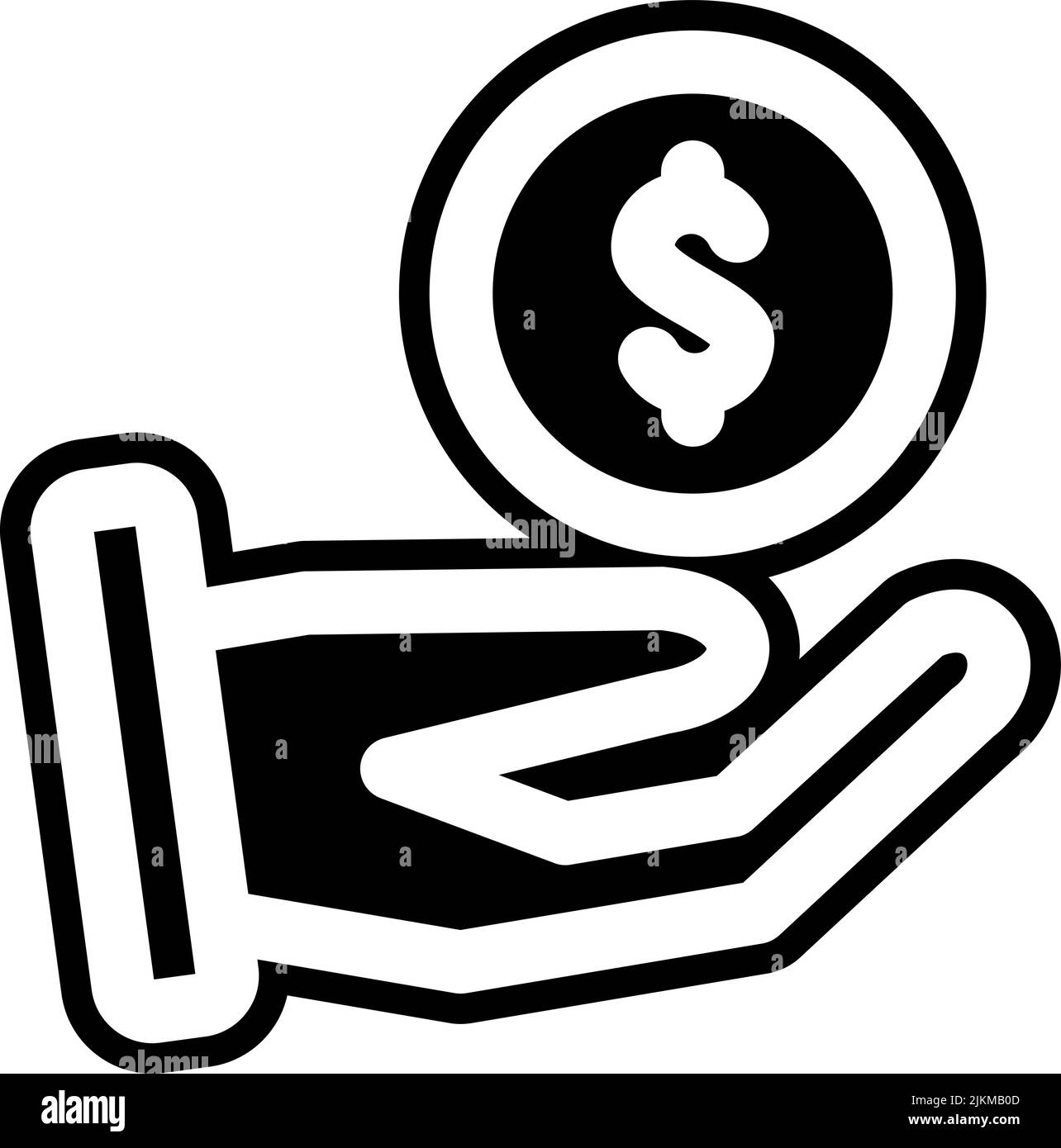 coin icon black vector illustration Stock Vector Image & Art - Alamy