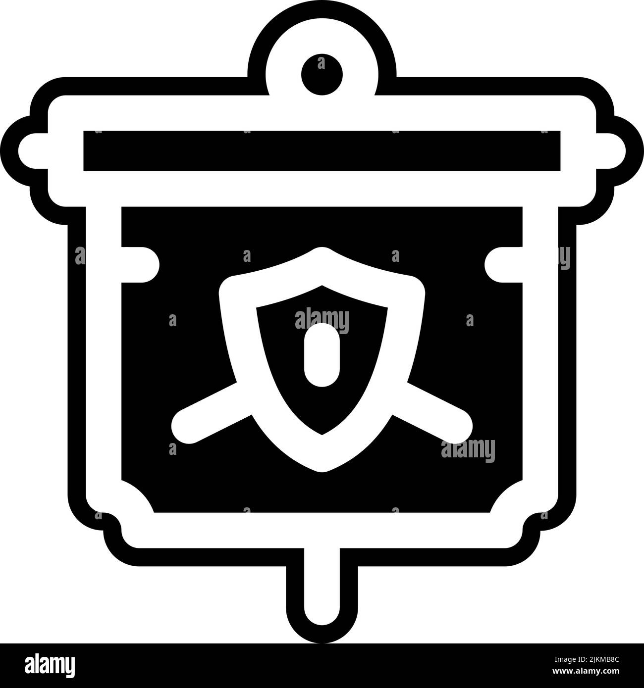 banner icon black vector illustration Stock Vector Image & Art - Alamy