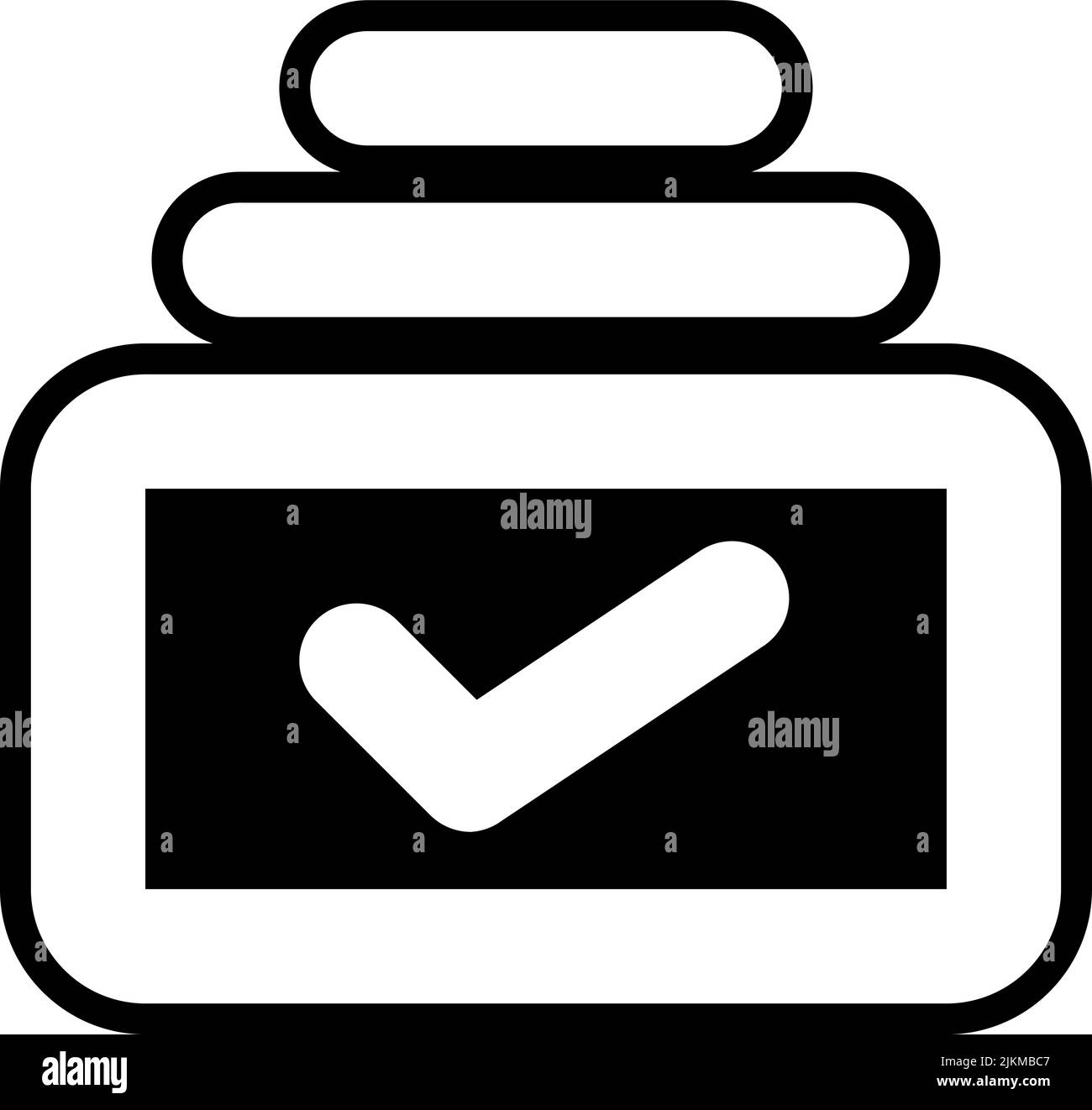 tick icon black vector illustration Stock Vector Image & Art - Alamy