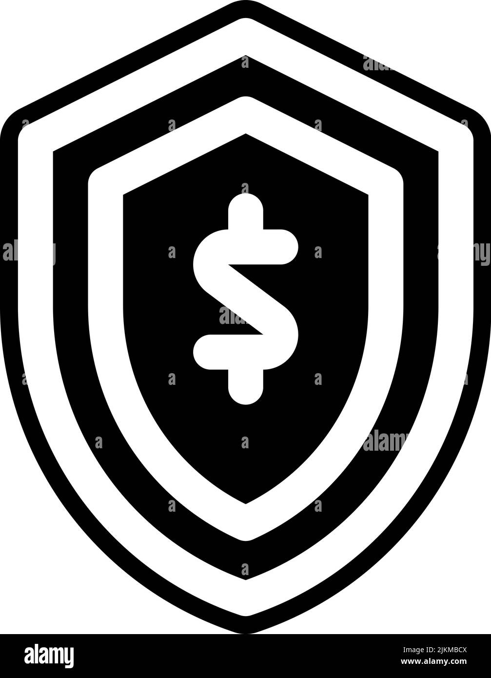 insurance icon black vector illustration Stock Vector Image & Art - Alamy