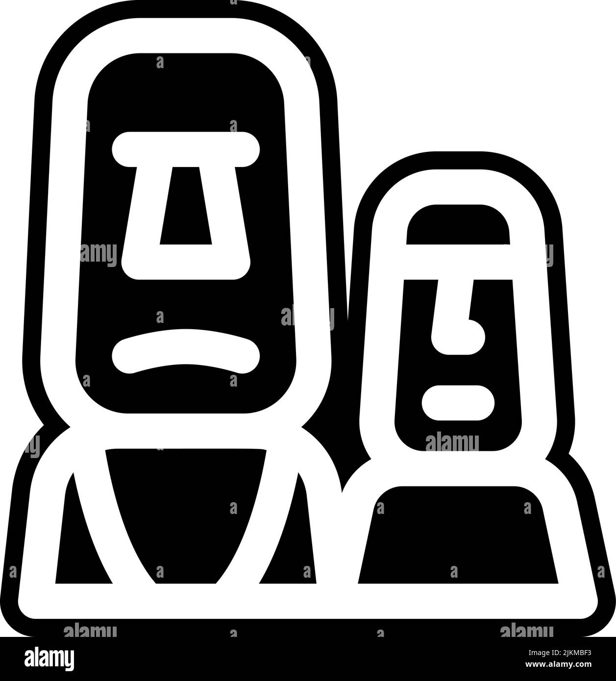 moai icon black vector illustration Stock Vector Image & Art - Alamy