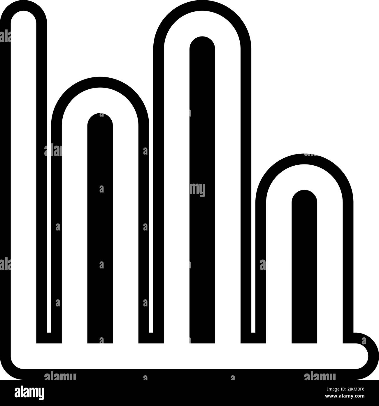 graph icon black vector illustration Stock Vector Image & Art - Alamy