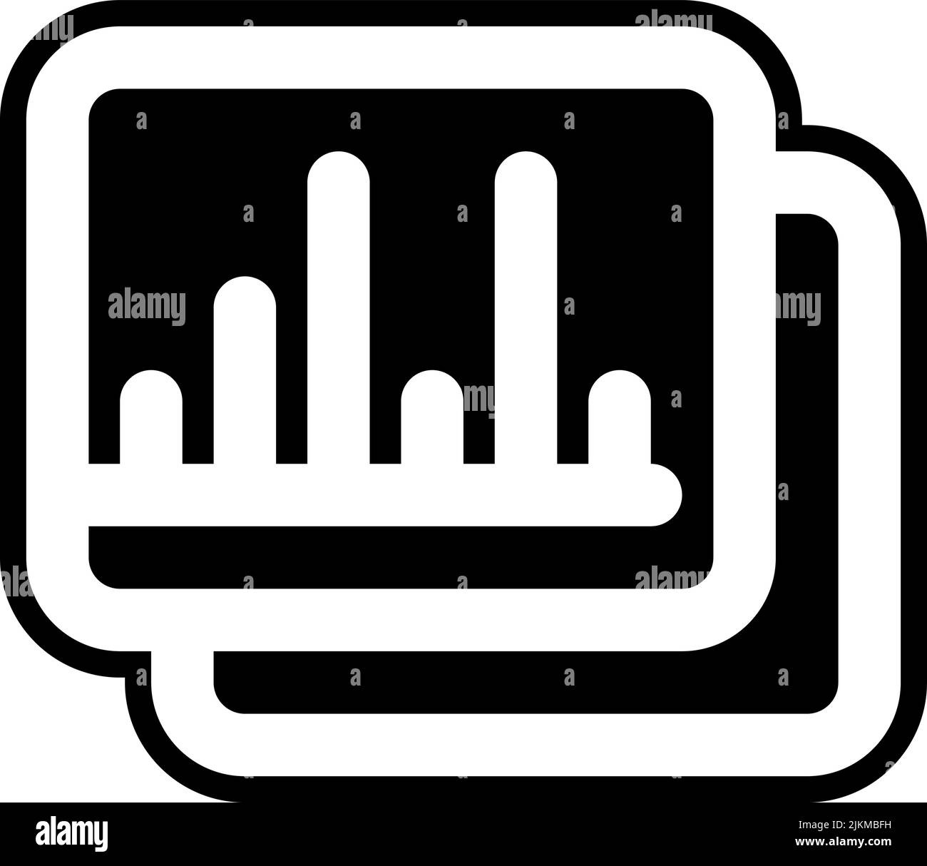 stats icon black vector illustration Stock Vector Image & Art - Alamy