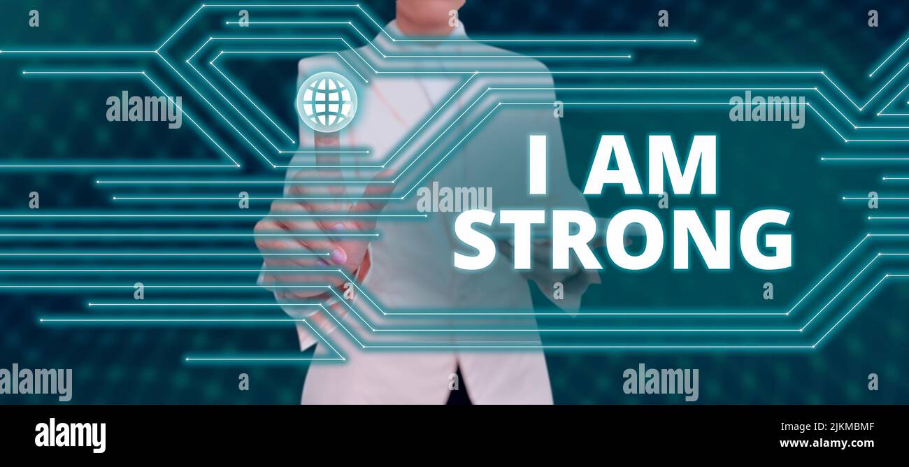 Writing displaying text I Am Strong. Internet Concept Have great ...