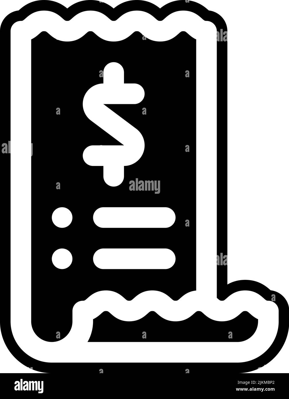 invoice icon black vector illustration Stock Vector Image & Art - Alamy
