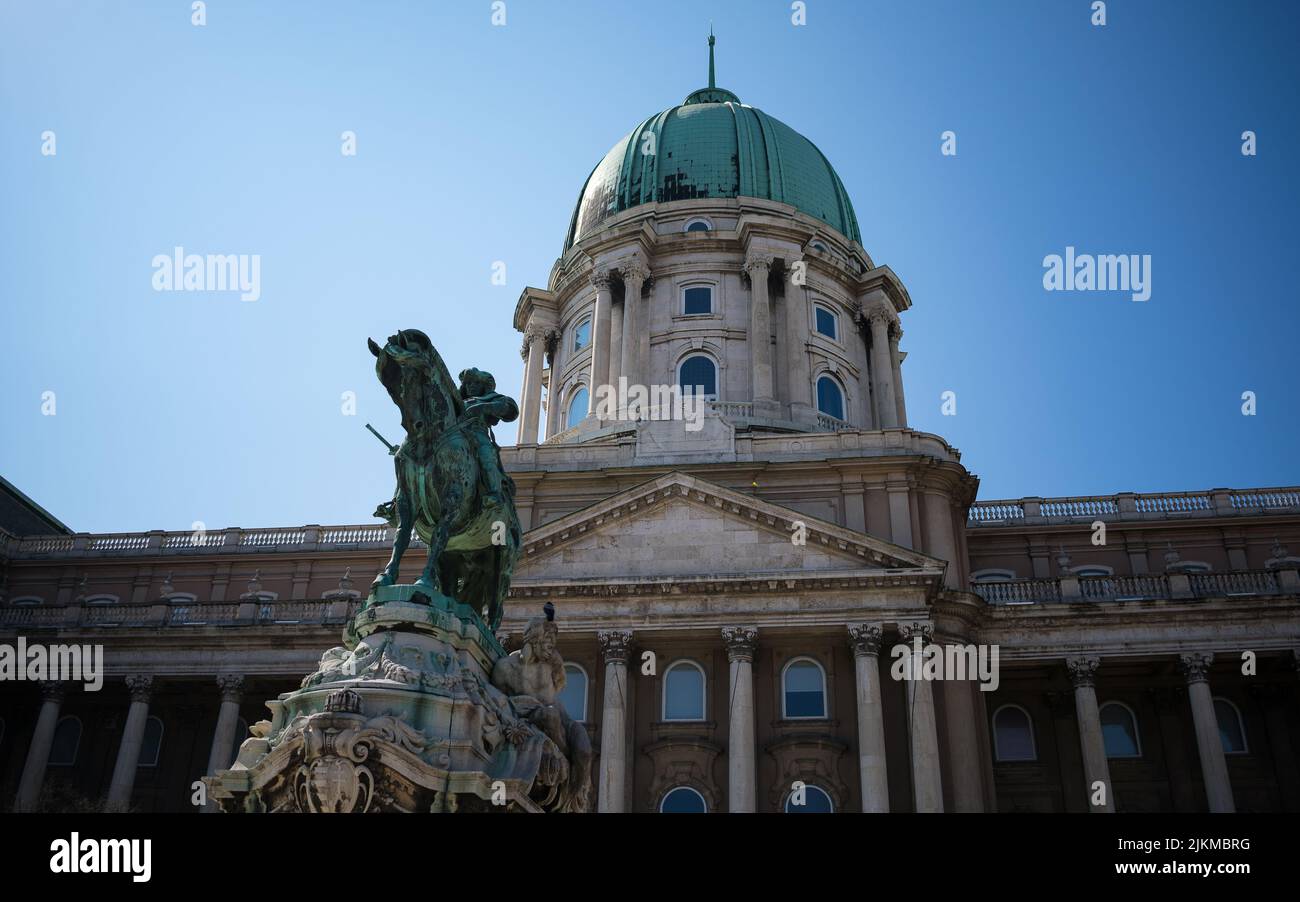 The Statue of Eugene of Savoy in front of Buda Castle in Budapest ...