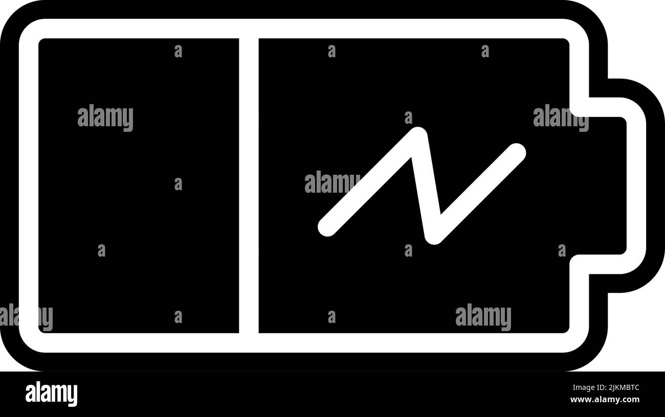 battery icon black vector illustration Stock Vector Image & Art - Alamy