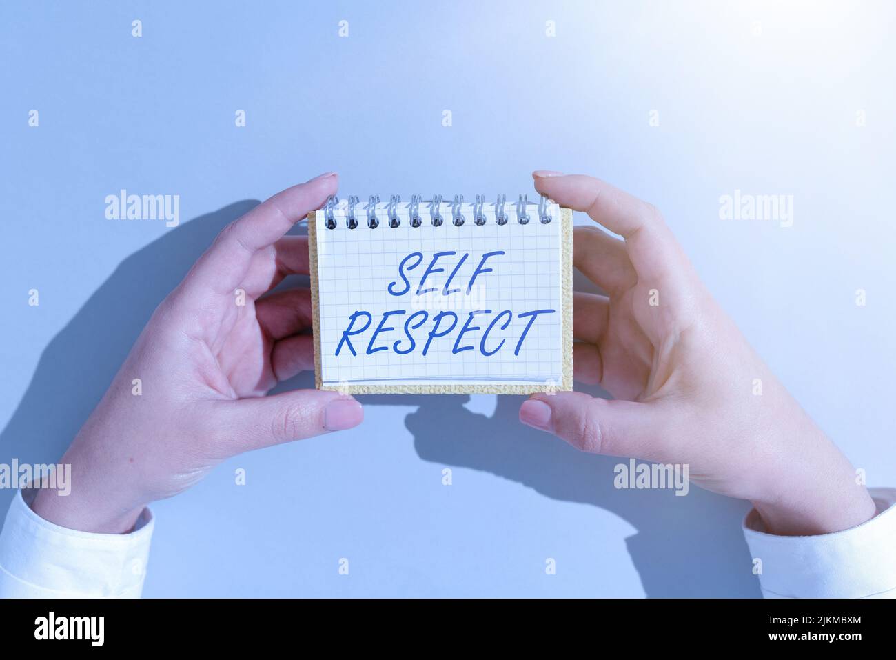 Hand writing sign Self Respect. Internet Concept Pride and confidence in oneself Stand up for ...
