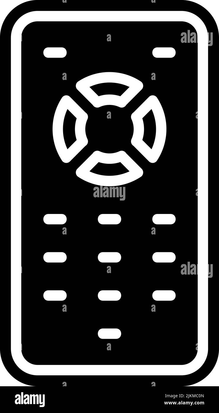 remote icon black vector illustration Stock Vector Image & Art - Alamy