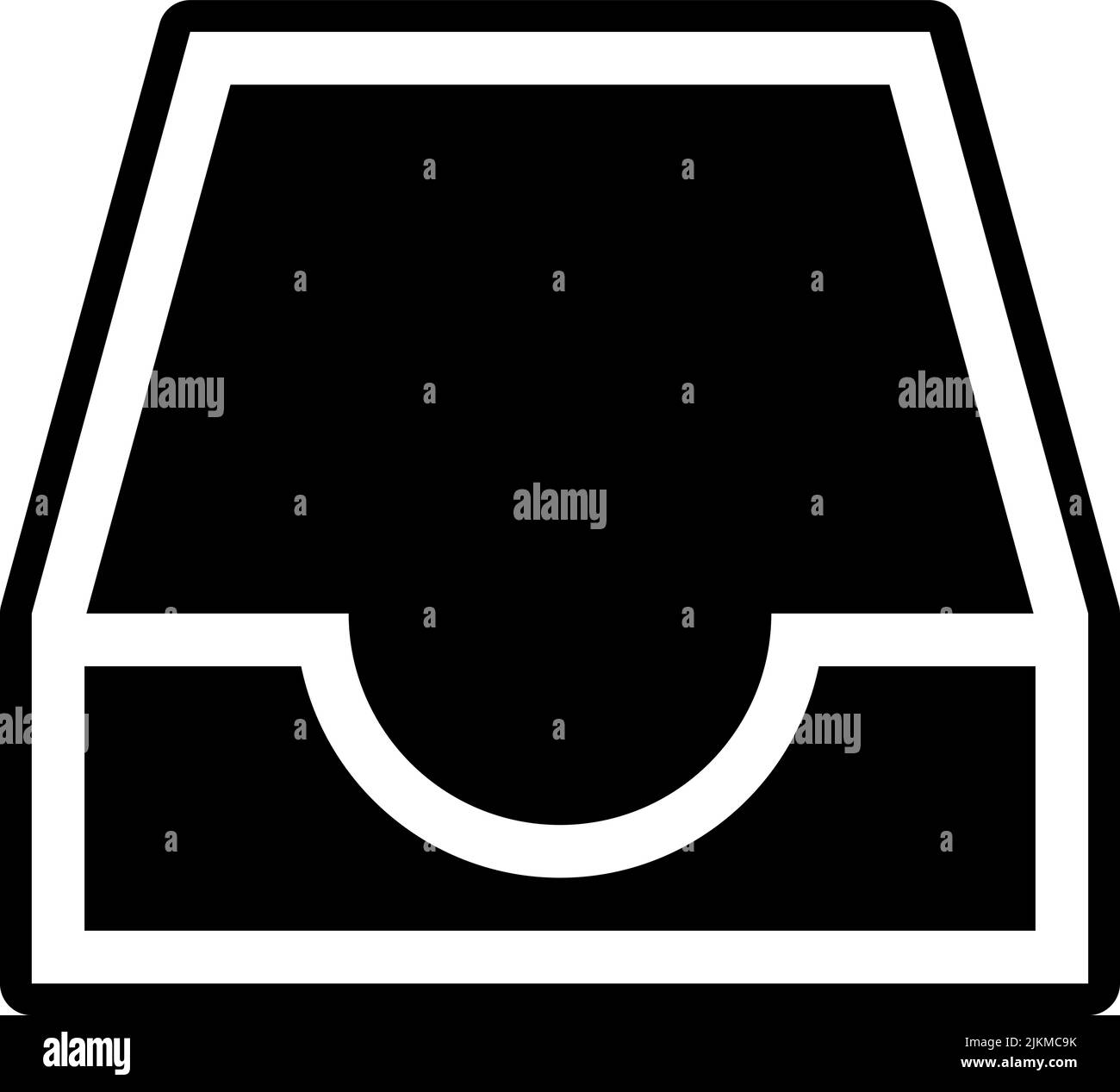 inbox icon black vector illustration Stock Vector Image & Art - Alamy