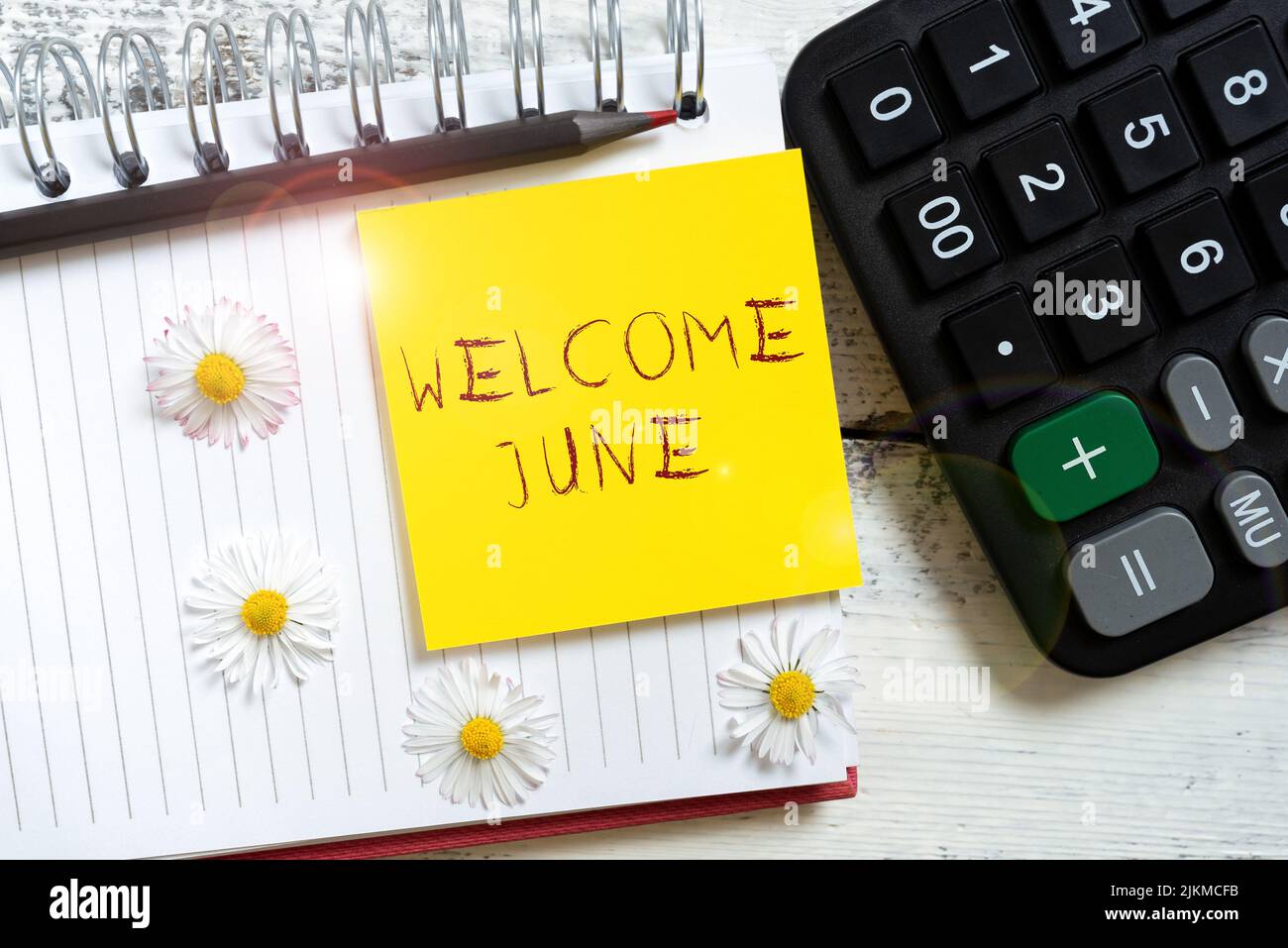 Writing displaying text Welcome June. Internet Concept Calendar Sixth ...