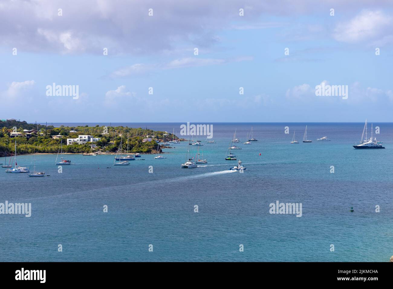 A bright summer day at the Saint Thomas island in the Virgin Islands ...