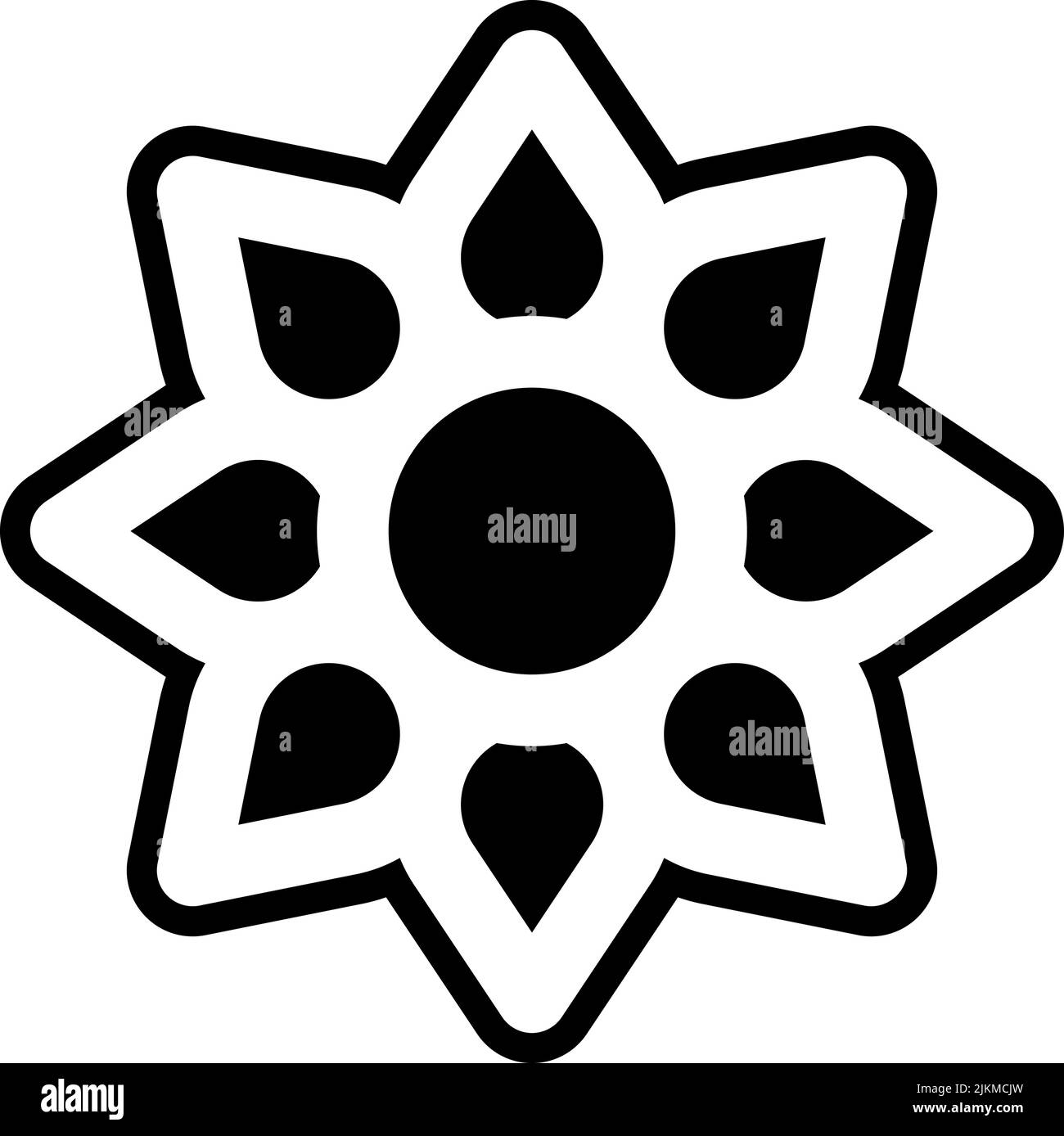 sunflower icon black vector illustration Stock Vector Image & Art - Alamy