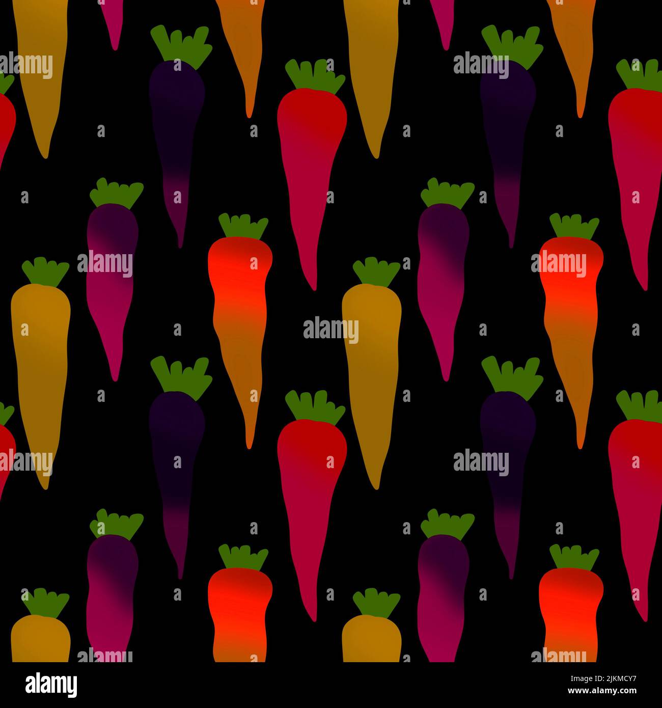 Cartoon vegetable seamless carrot pattern for wrapping paper and ...
