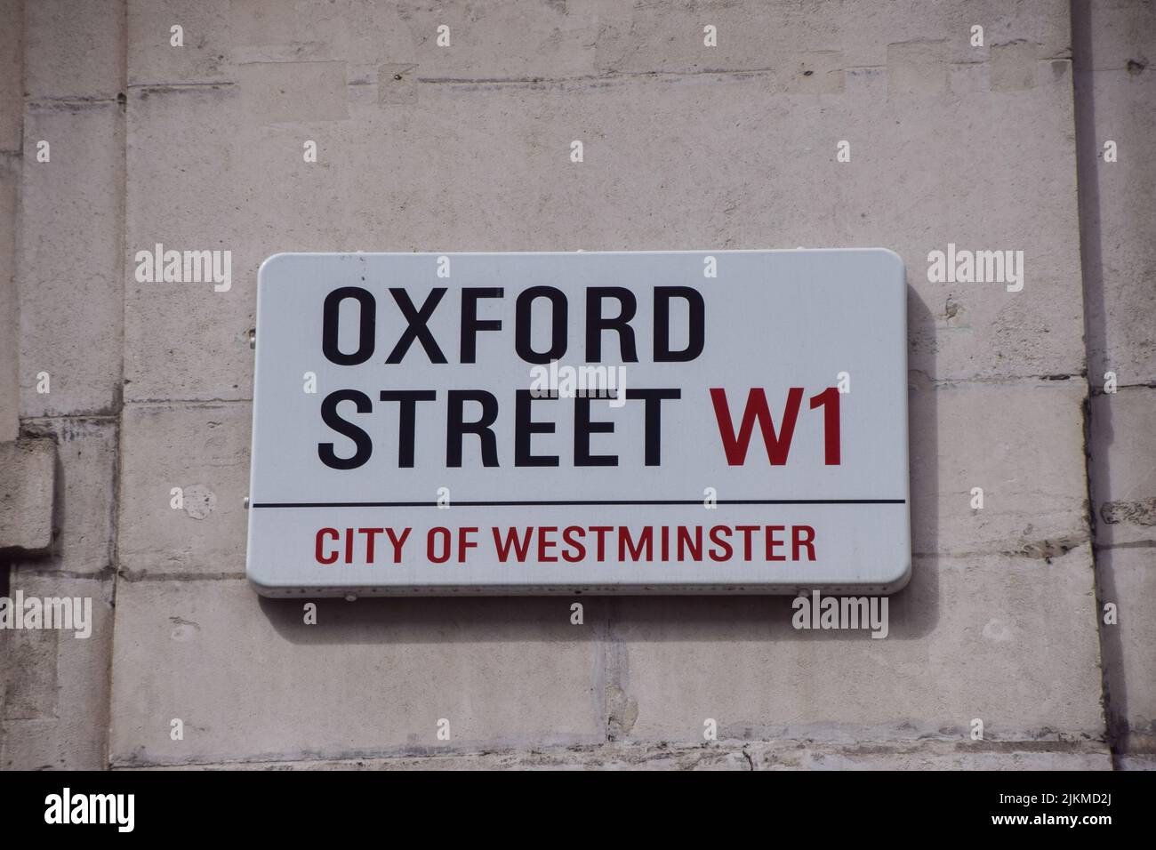 General view of an Oxford Street sign Stock Photo - Alamy