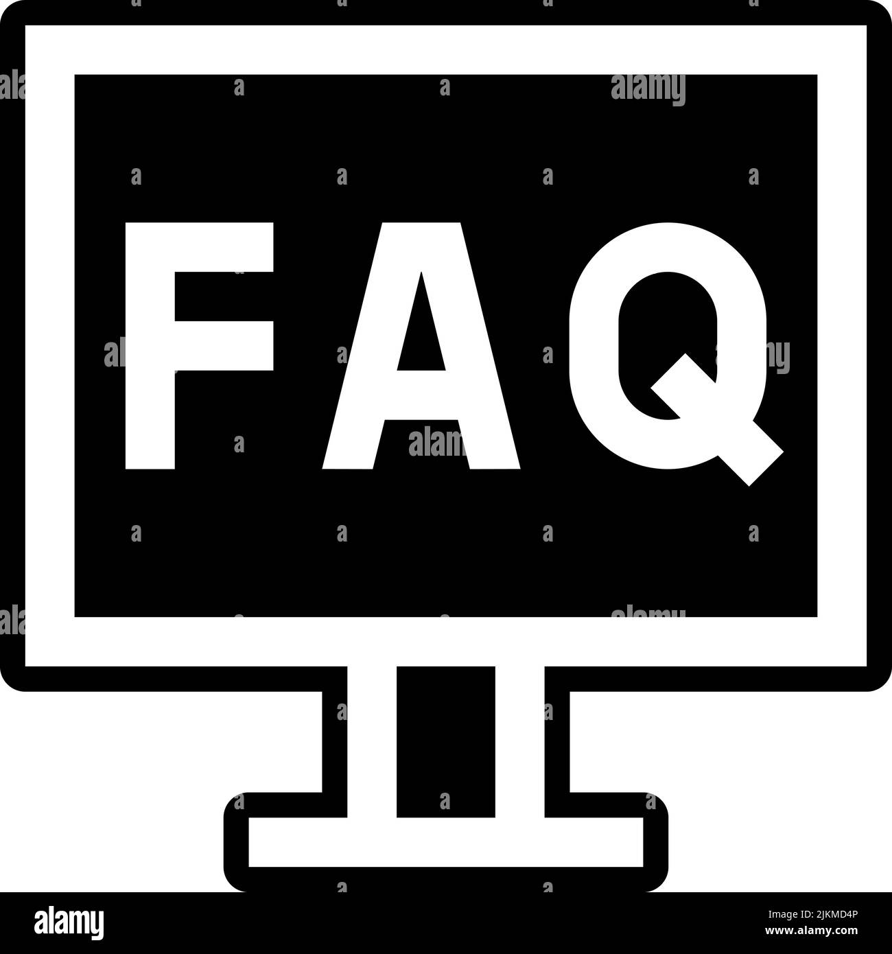 faq icon black vector illustration Stock Vector Image & Art - Alamy