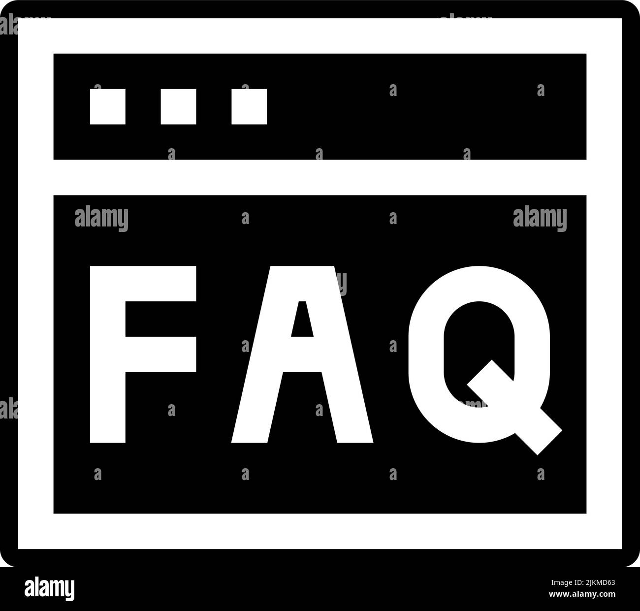 faq icon black vector illustration Stock Vector Image & Art - Alamy