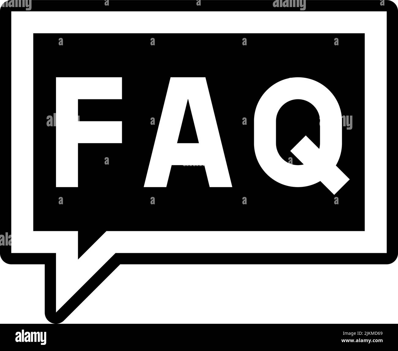 faq icon black vector illustration Stock Vector Image & Art - Alamy