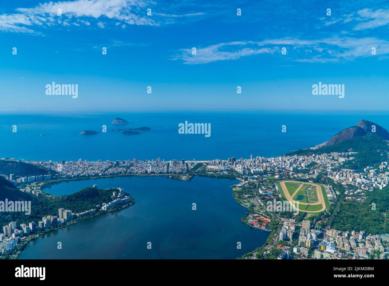 A mesmerizing view of Leblon and Ipanema neighborhoods on a clear day ...